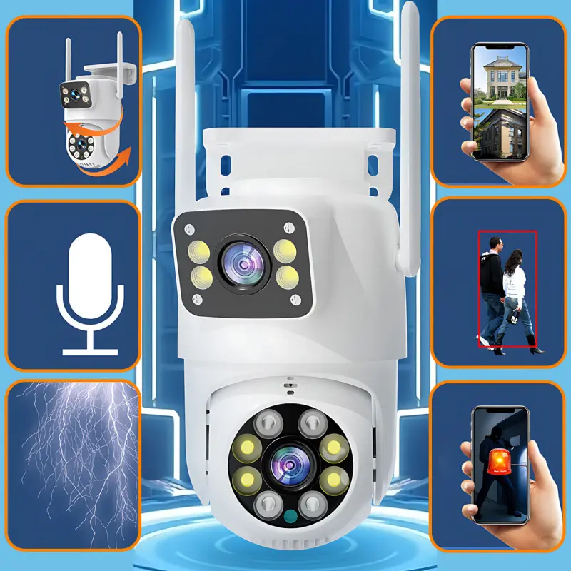 Камера XO CR06 Star 400W Pixel, дворазова Wi-Fi-камера з Full HD, нічним баченням, звуком і ІЧ ...